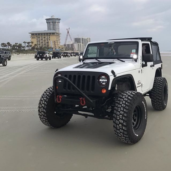 (07-17) Jeep JK Wrangler - Lower Windshield Pod Kit - Black Oak LED